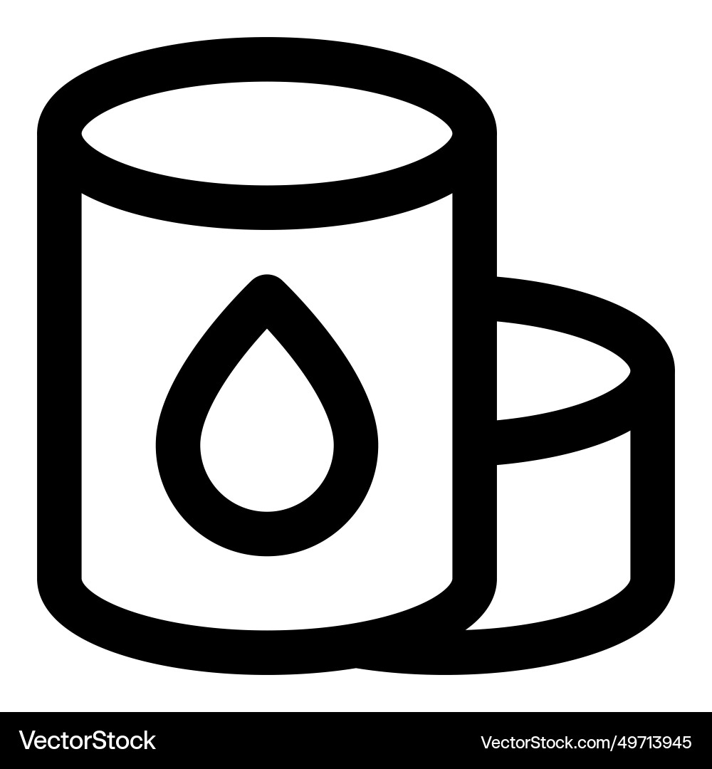 Robust container stores and safeguards liquid oil Vector Image