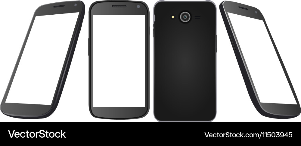 Set of cellphones Royalty Free Vector Image - VectorStock