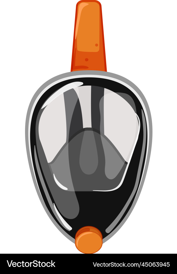 Snorkel diving mask cartoon Royalty Free Vector Image