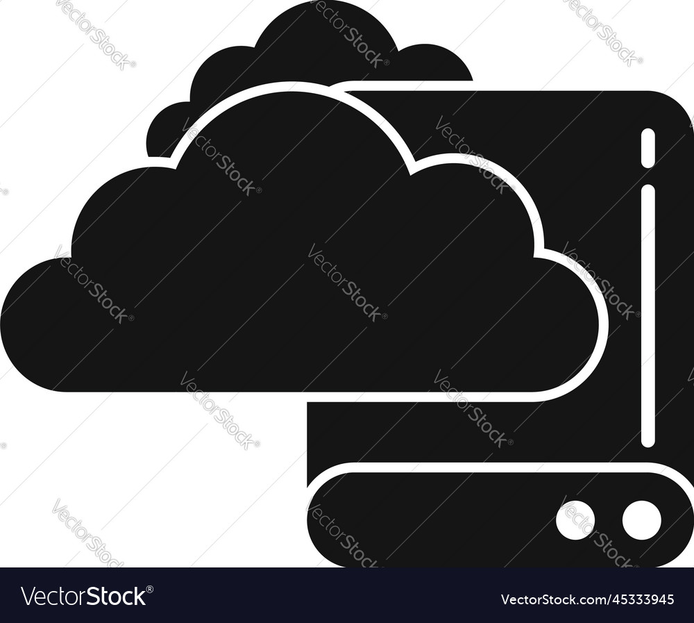 Storage cloud icon simple backup data Royalty Free Vector
