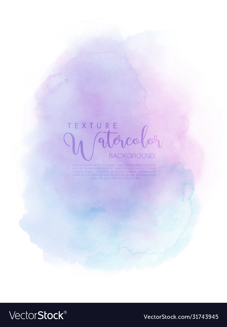Watercolor hand painted abstract with pink-blue Vector Image