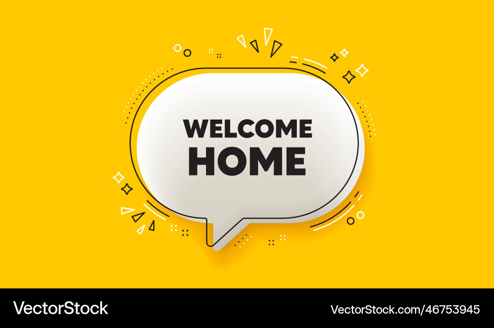 Welcome home tag home invitation offer Royalty Free Vector