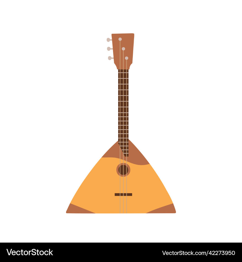 Balalaika wooden string musical instrument Vector Image