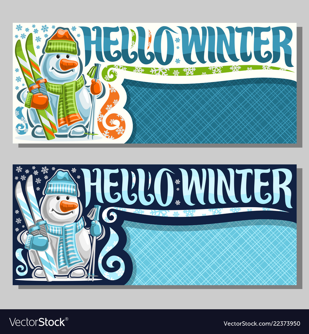 Banners for winter holidays Royalty Free Vector Image