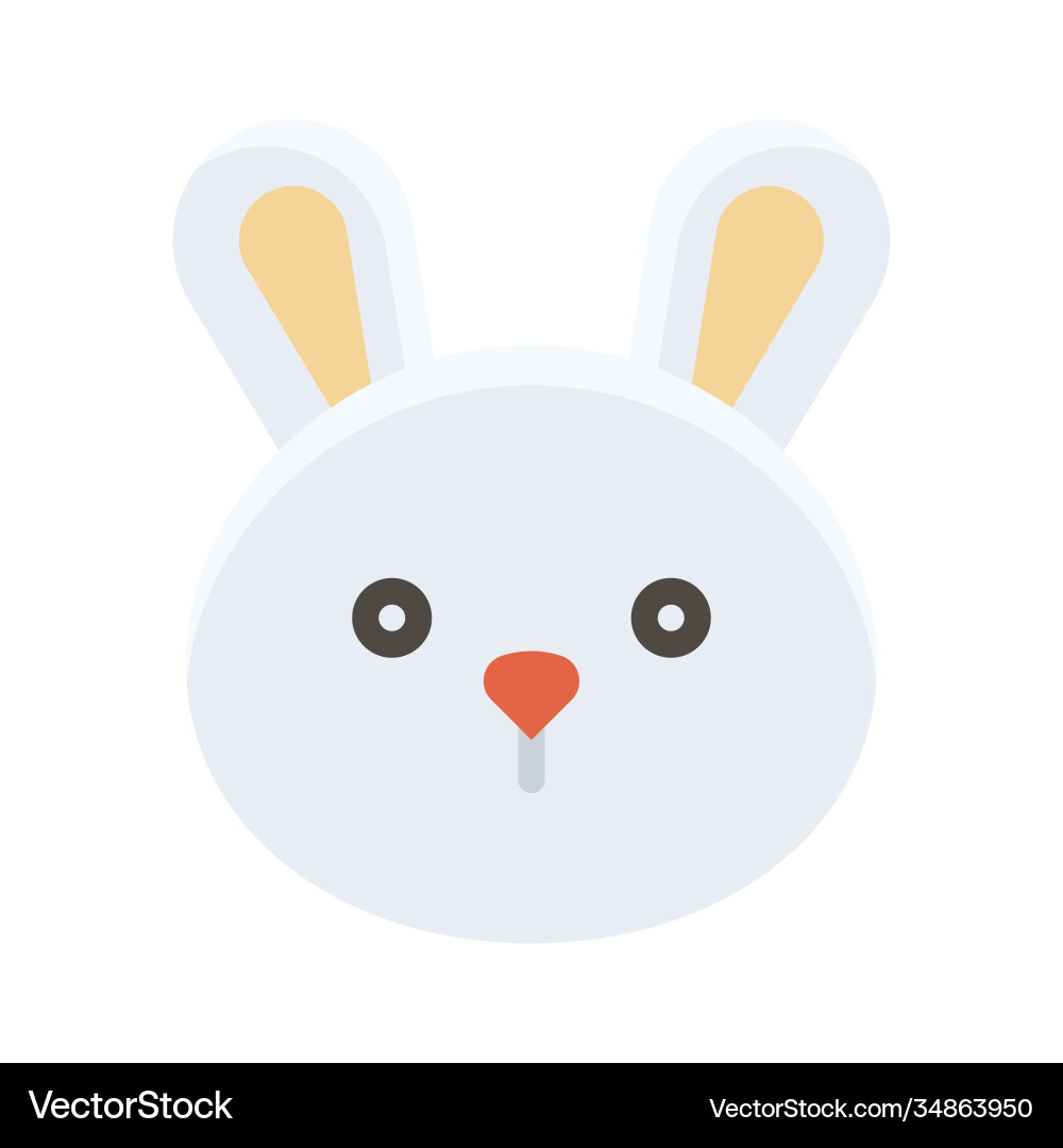 Bunny head icon thanksgiving related Royalty Free Vector
