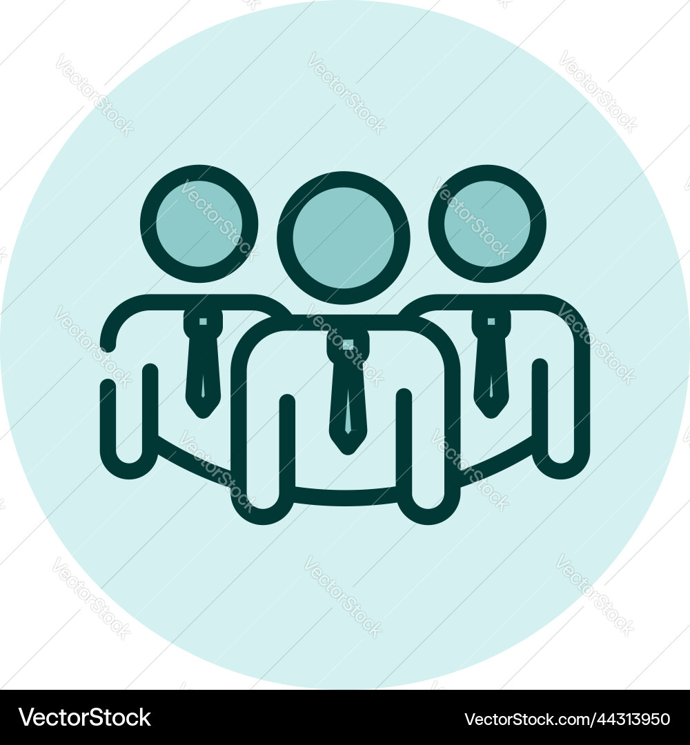 Business team on a white background Royalty Free Vector