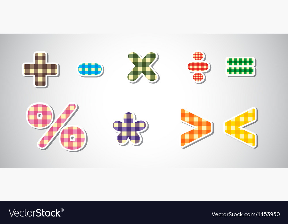 Different math signs Royalty Free Vector Image