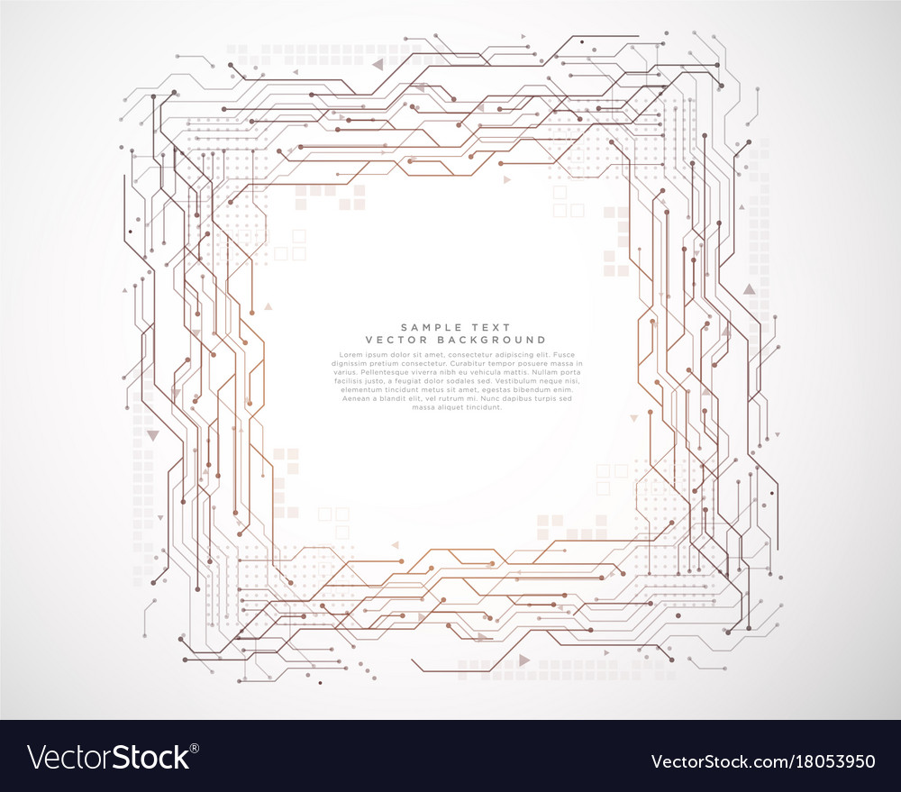 Digital geometric circuit board lines and point Vector Image