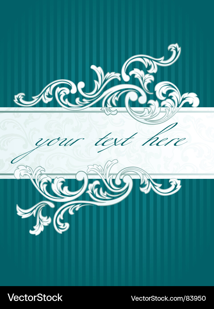 French retro banner in green Royalty Free Vector Image