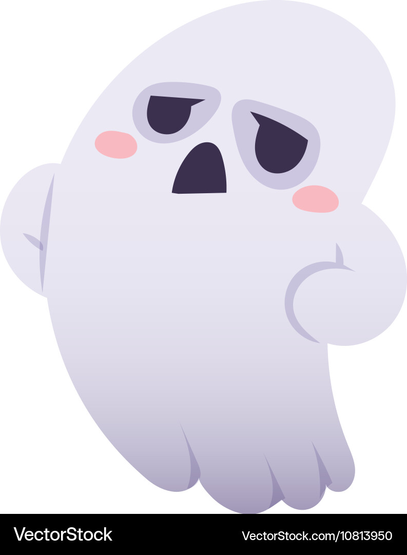 Ghost character isolated Royalty Free Vector Image