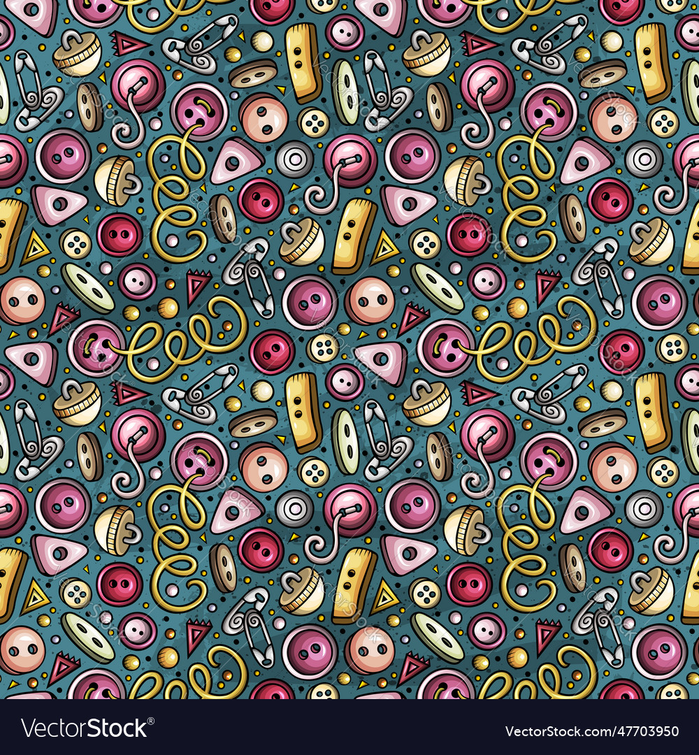Handmade doodles seamless pattern Royalty Free Vector Image