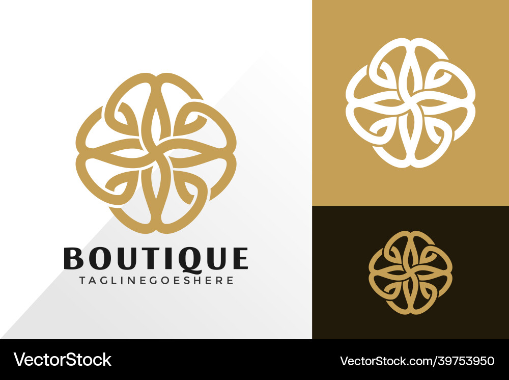 Luxury boutique logo design creative logos Vector Image