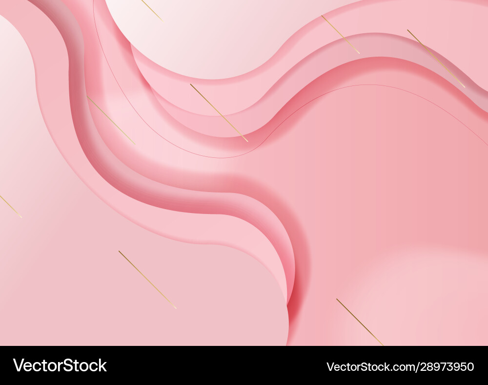 Pink waved overlap background with copy space Vector Image