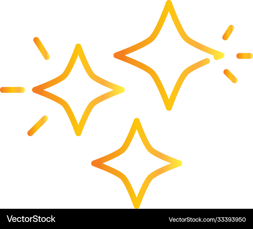 Stars decoration ornament festive gradient style Vector Image