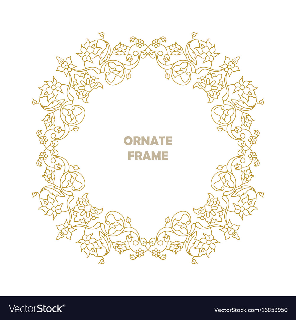 Template decorative frame Royalty Free Vector Image