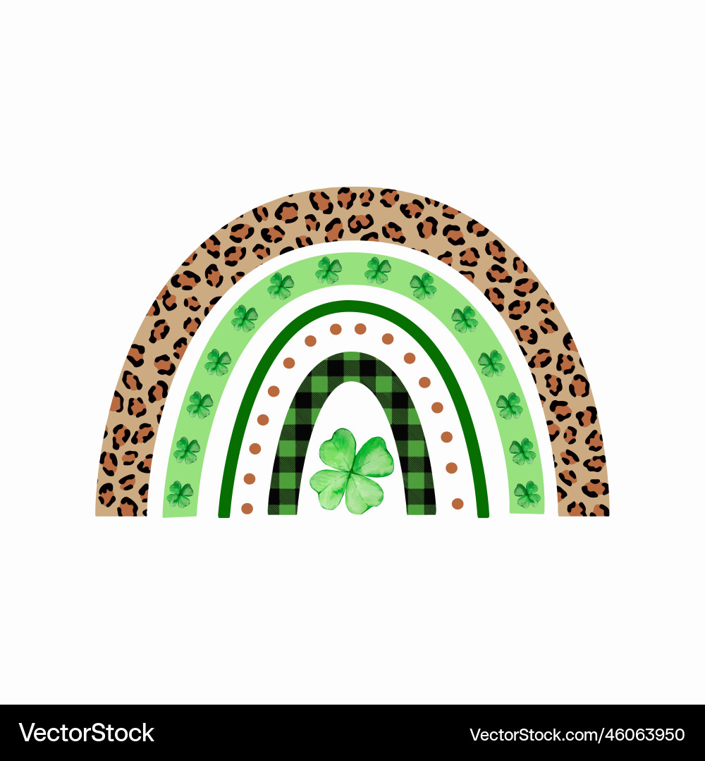 Watercolor rainbow st patricks day Royalty Free Vector Image