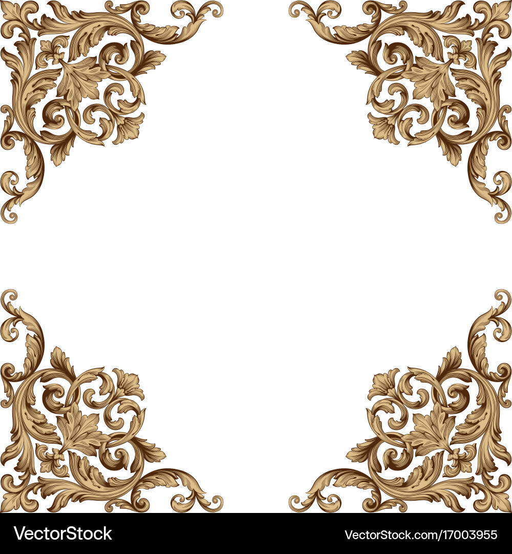 Baroque of vintage elements for design Royalty Free Vector