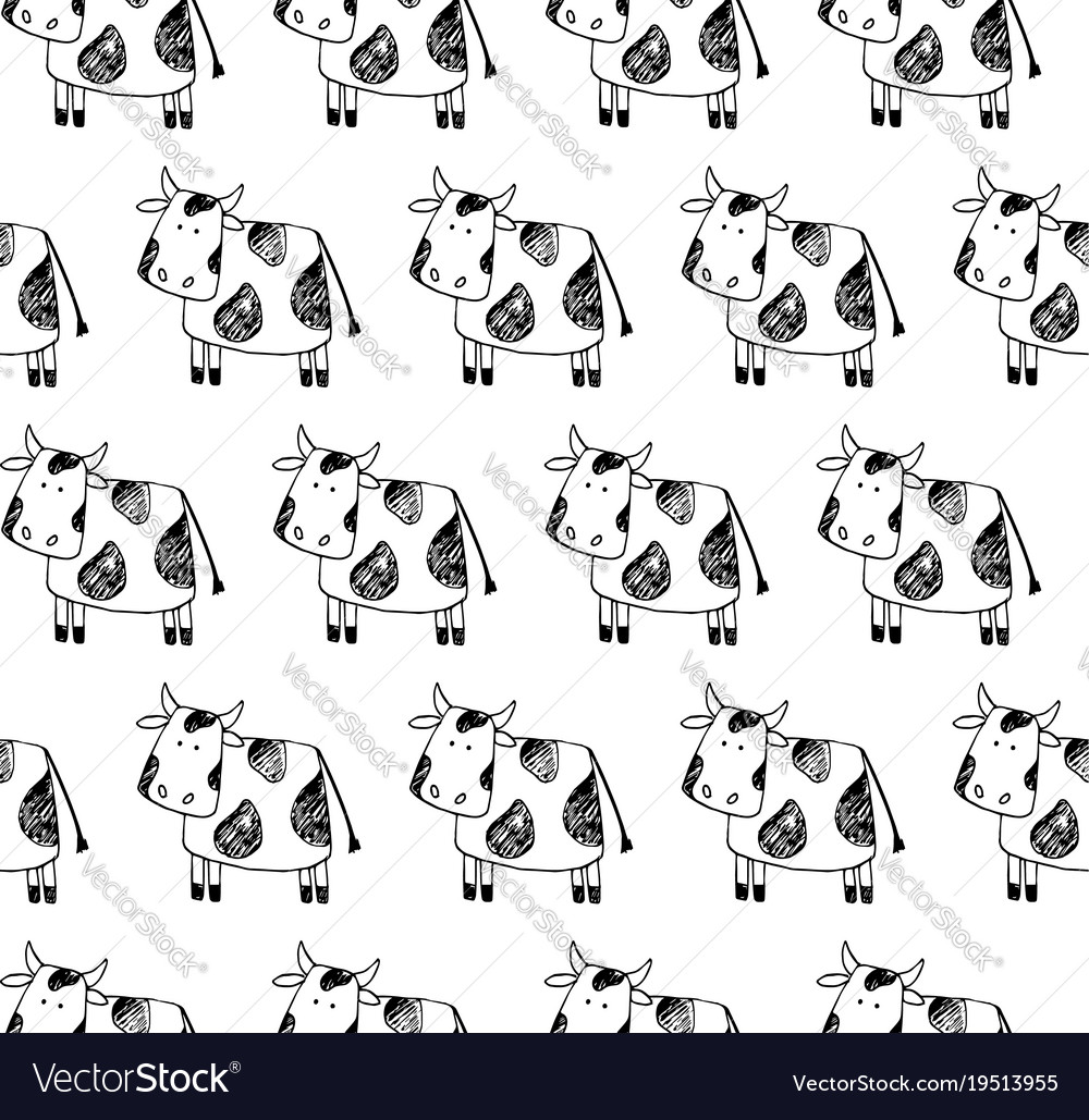 Cow pattern Royalty Free Vector Image - VectorStock