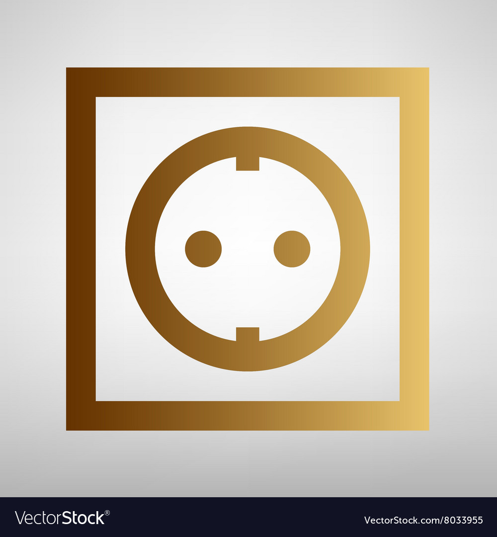 Electrical socket sign Royalty Free Vector Image