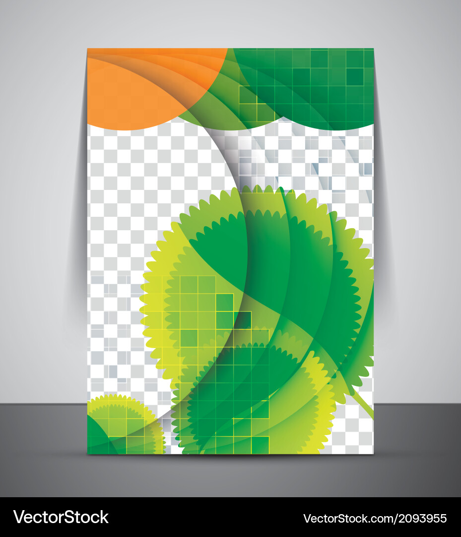 Green design business corporate print template Vector Image