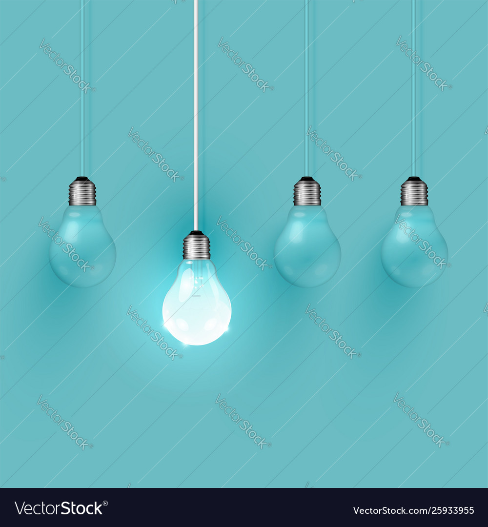 High detailed realistic light bulb Royalty Free Vector Image