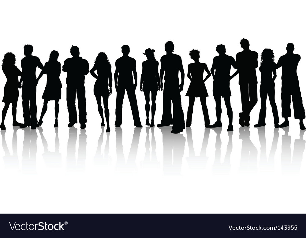 Huge crowd Royalty Free Vector Image - VectorStock
