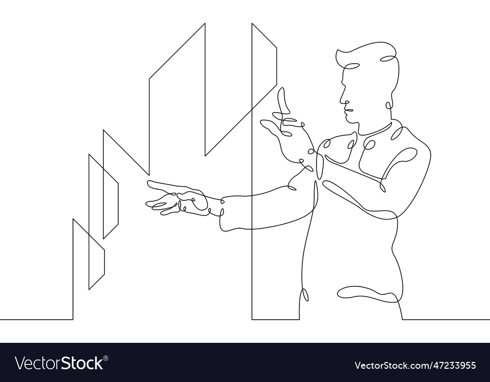 It technology manager engineer programmer drawing Vector Image