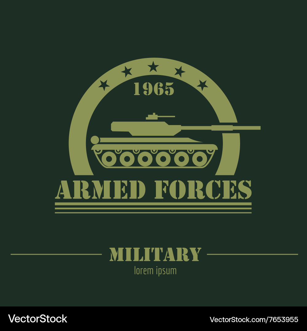 Military logo and badges graphic template Vector Image