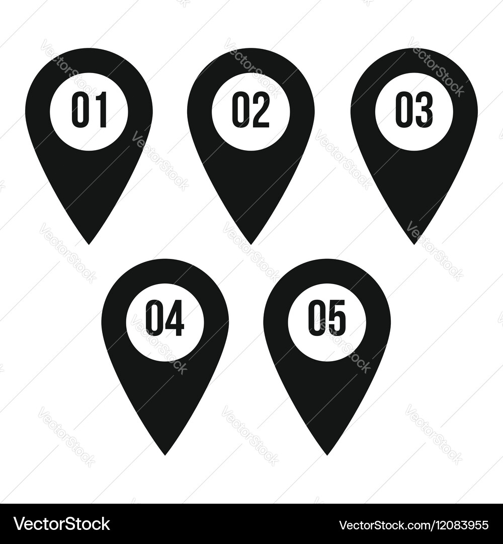 Pointer marks icon simple style Royalty Free Vector Image