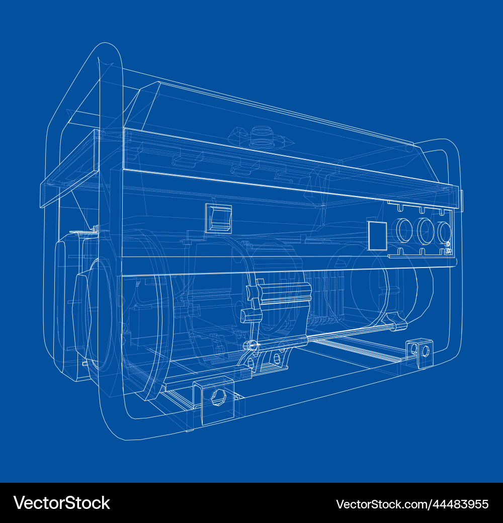 Portable electro generator Royalty Free Vector Image
