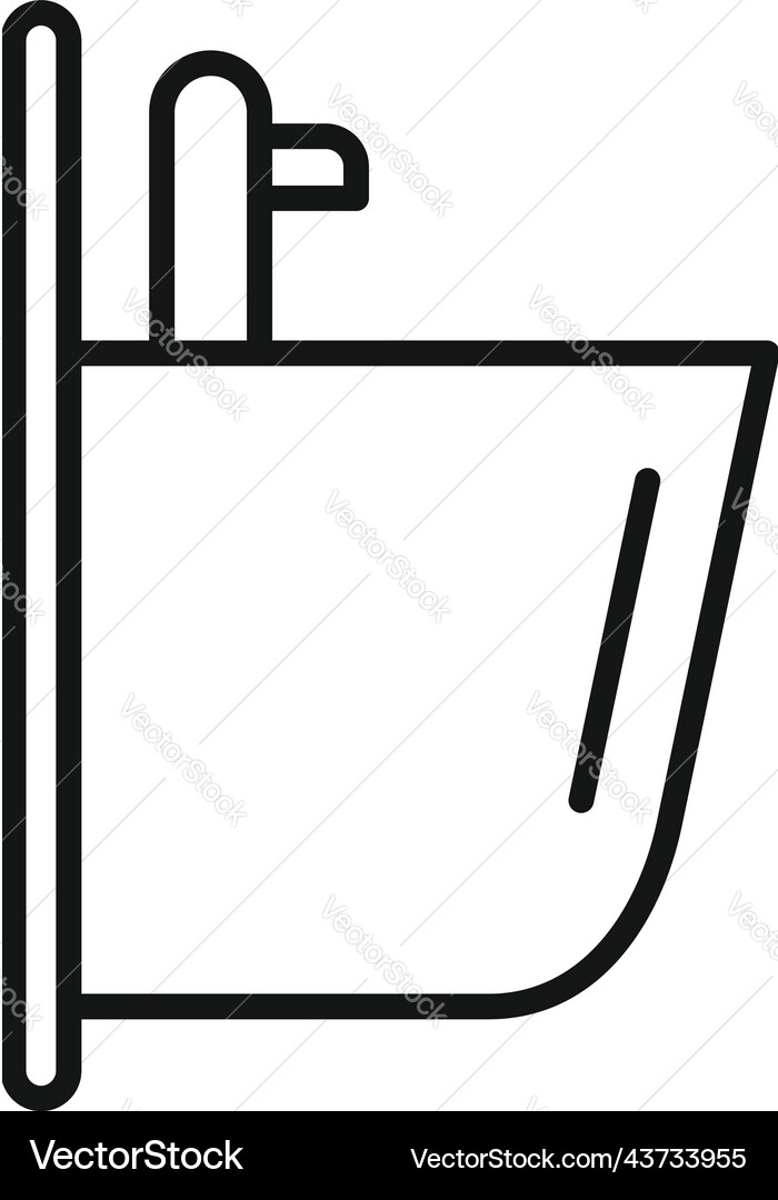 Small faucet icon outline pipe sewer Royalty Free Vector