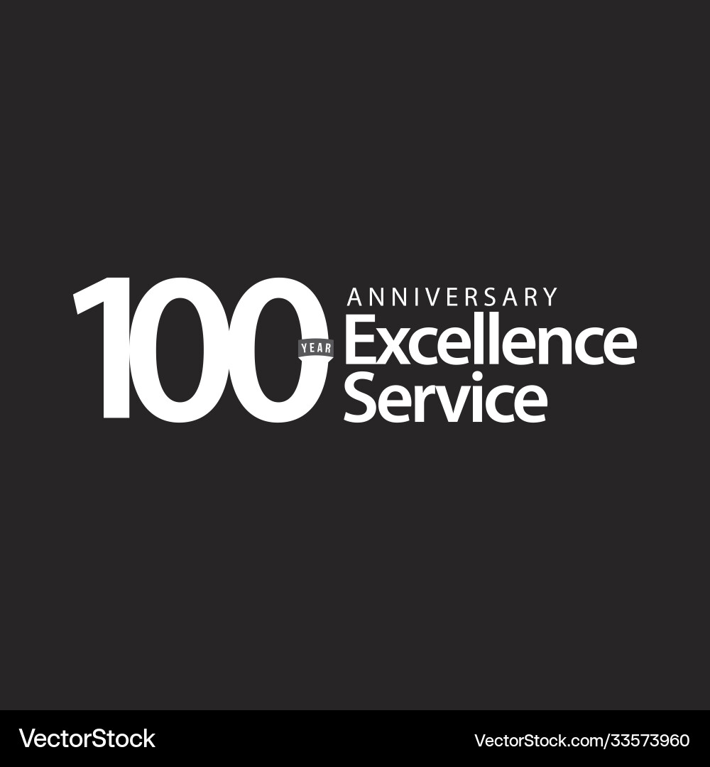 100 year anniversary excellence service template Vector Image