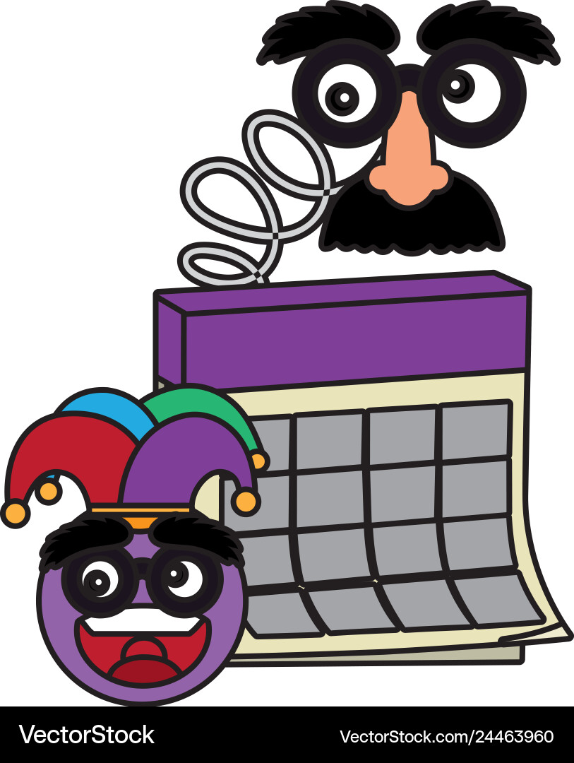 April fools day cartoon Royalty Free Vector Image