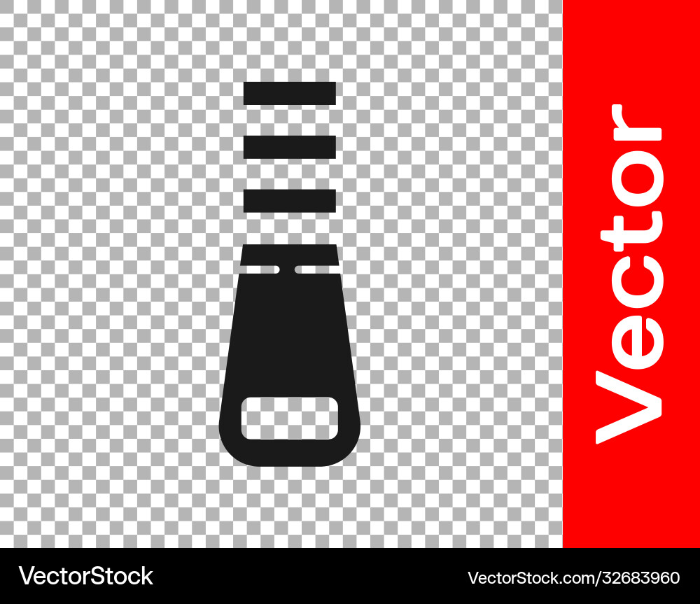 Black zipper icon isolated on transparent Vector Image