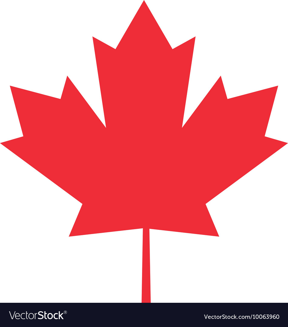 Canada Flag Maple Leaf Icon Royalty Free Vector Image