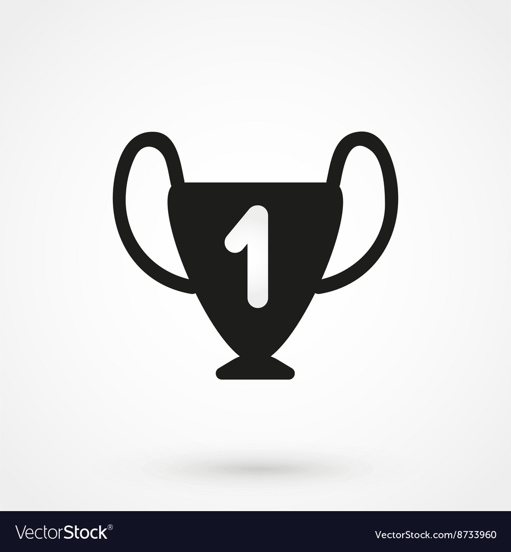 Cup icon flat simple Royalty Free Vector Image