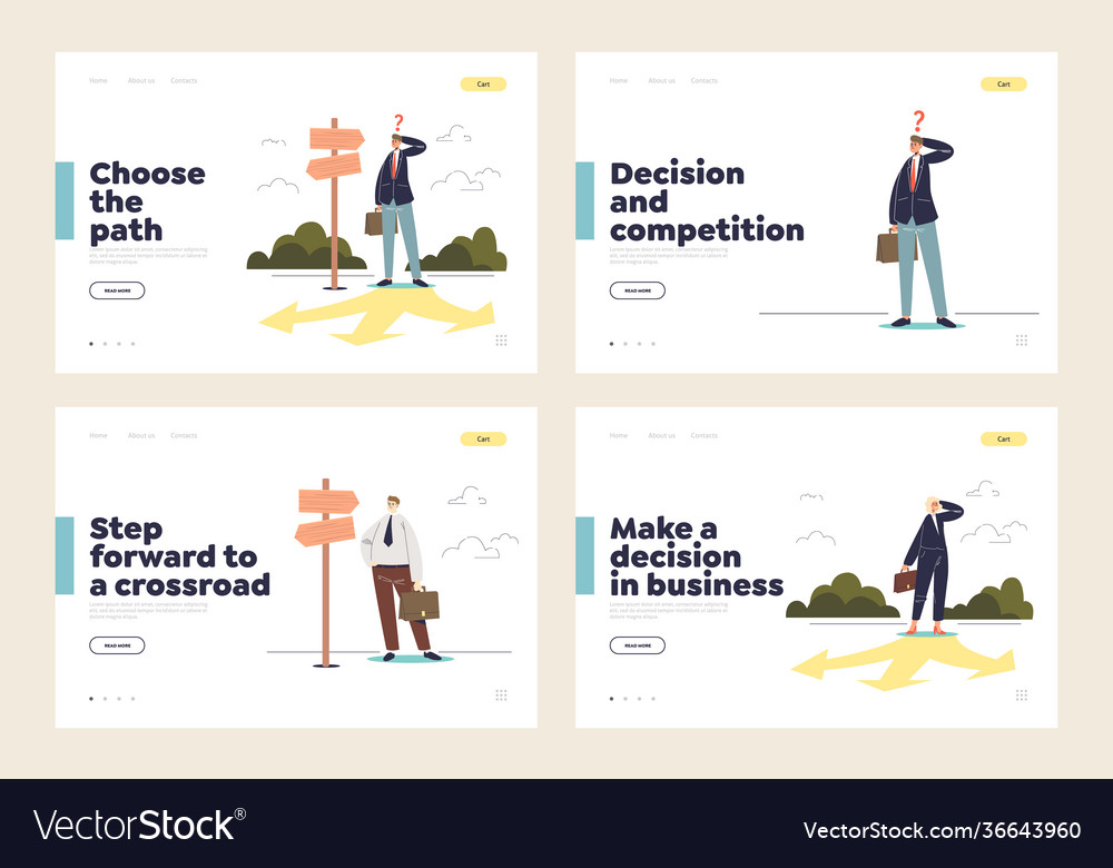 Decision making and direction development Vector Image