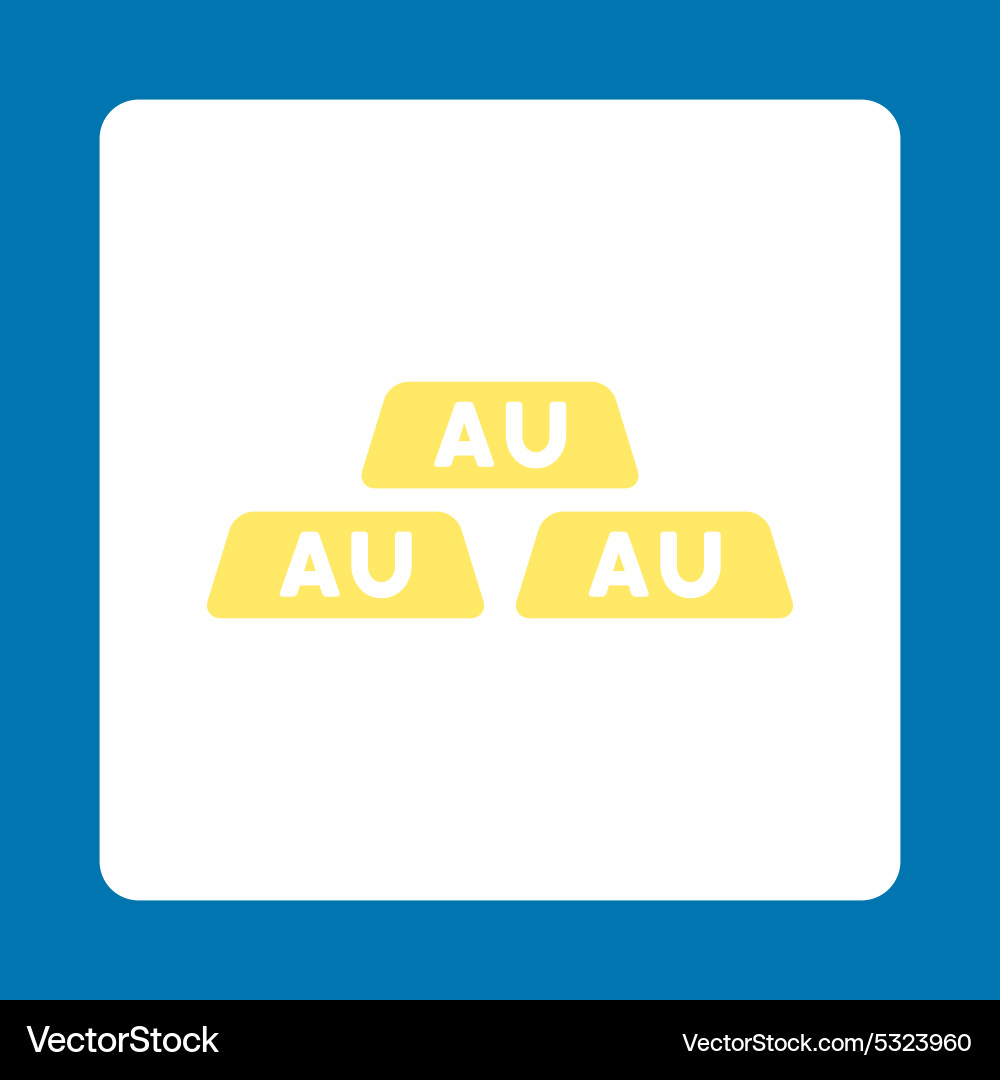Gold icon from commerce buttons overcolor set Vector Image