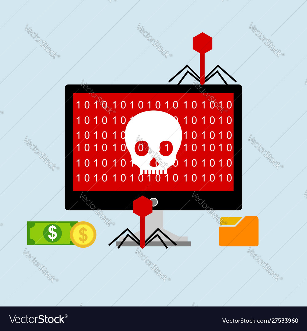 Hacker Activity Computeralert Notification Vector Image