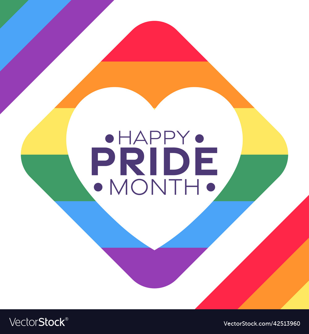 Happy pride month june Royalty Free Vector Image
