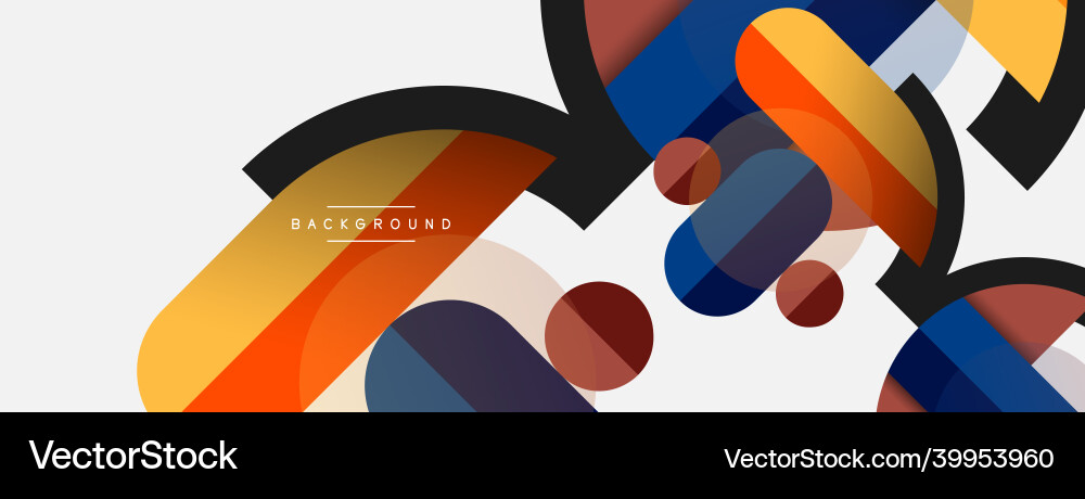 Round geometric shapes lines and circles Vector Image