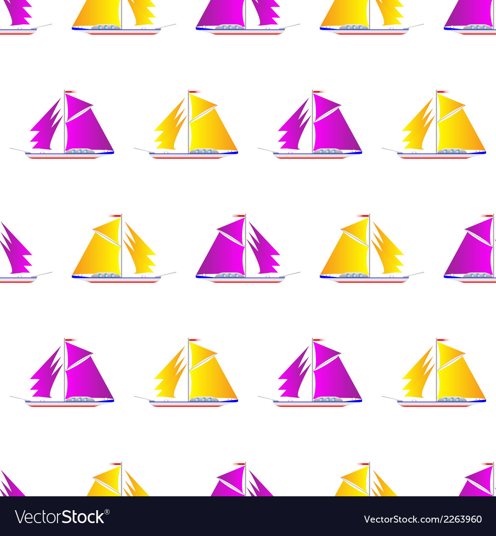 Sailing ship pattern Royalty Free Vector Image