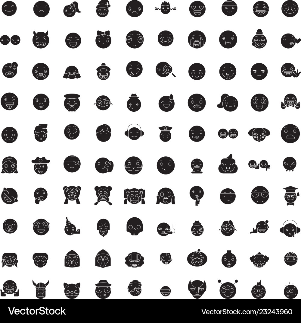 Speak no evil emoji black concept icon Royalty Free Vector