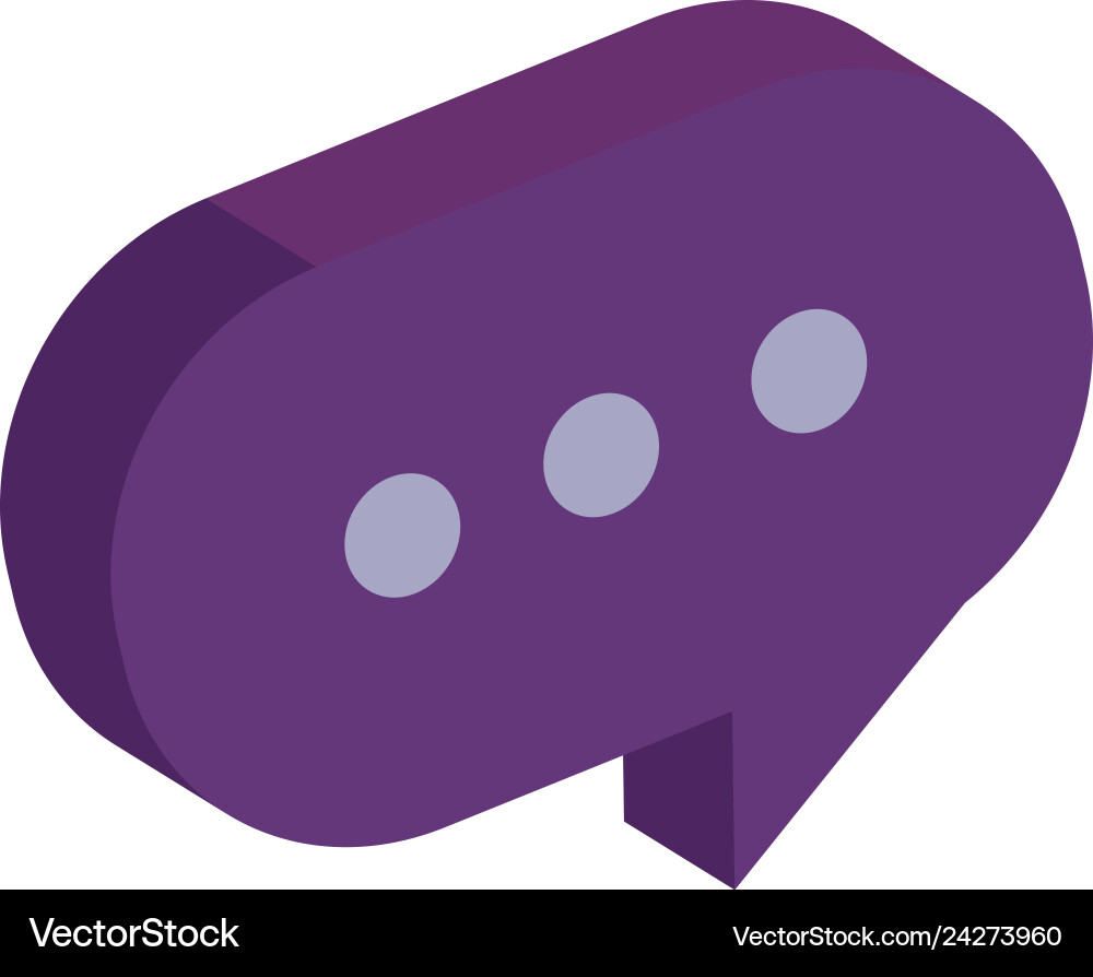 Speech bubble message icon Royalty Free Vector Image