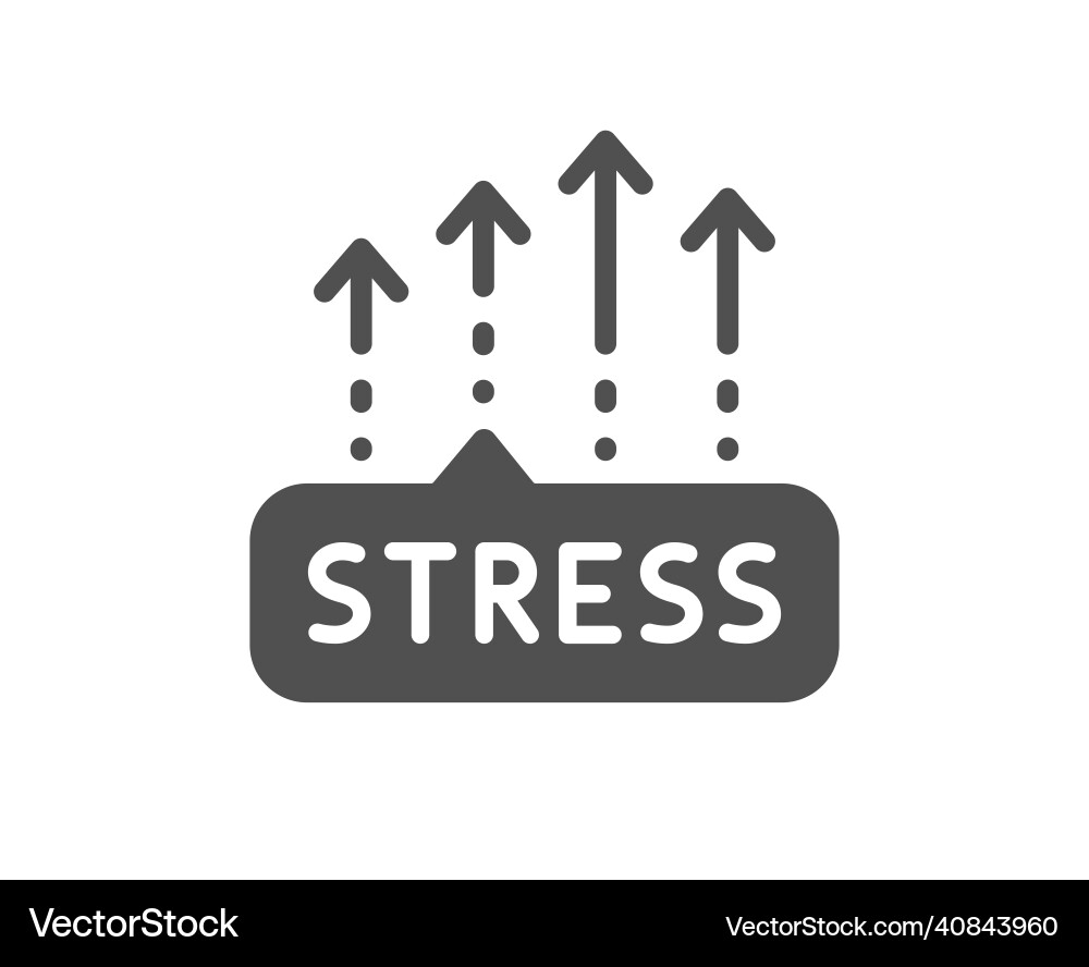 Stress grows icon anxiety depression chat sign Vector Image