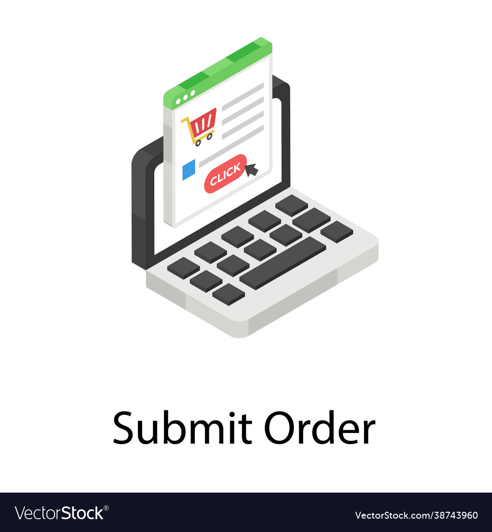Submit order Royalty Free Vector Image - VectorStock