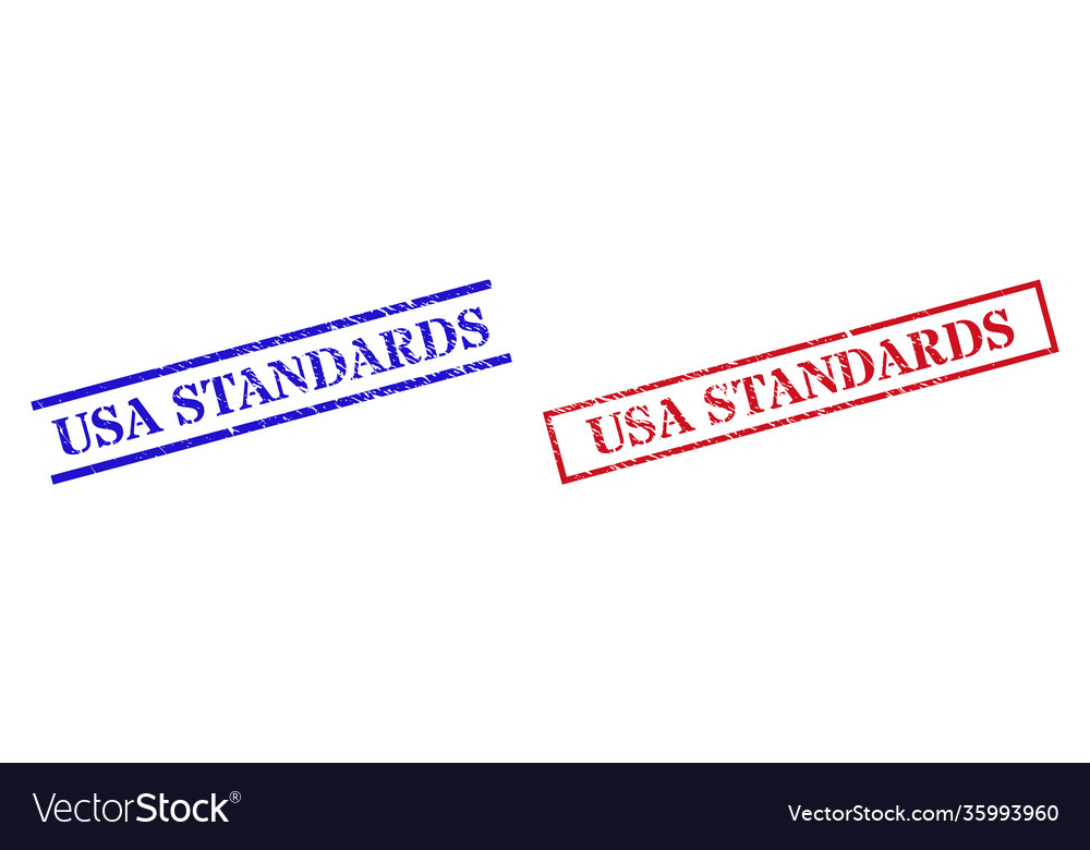 Usa standards textured rubber stamp seals Vector Image