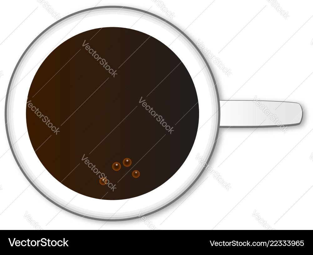 Black coffee mug Royalty Free Vector Image - VectorStock