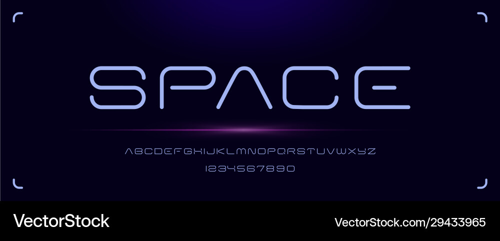Futuristic minimal font for logos and headlines Vector Image