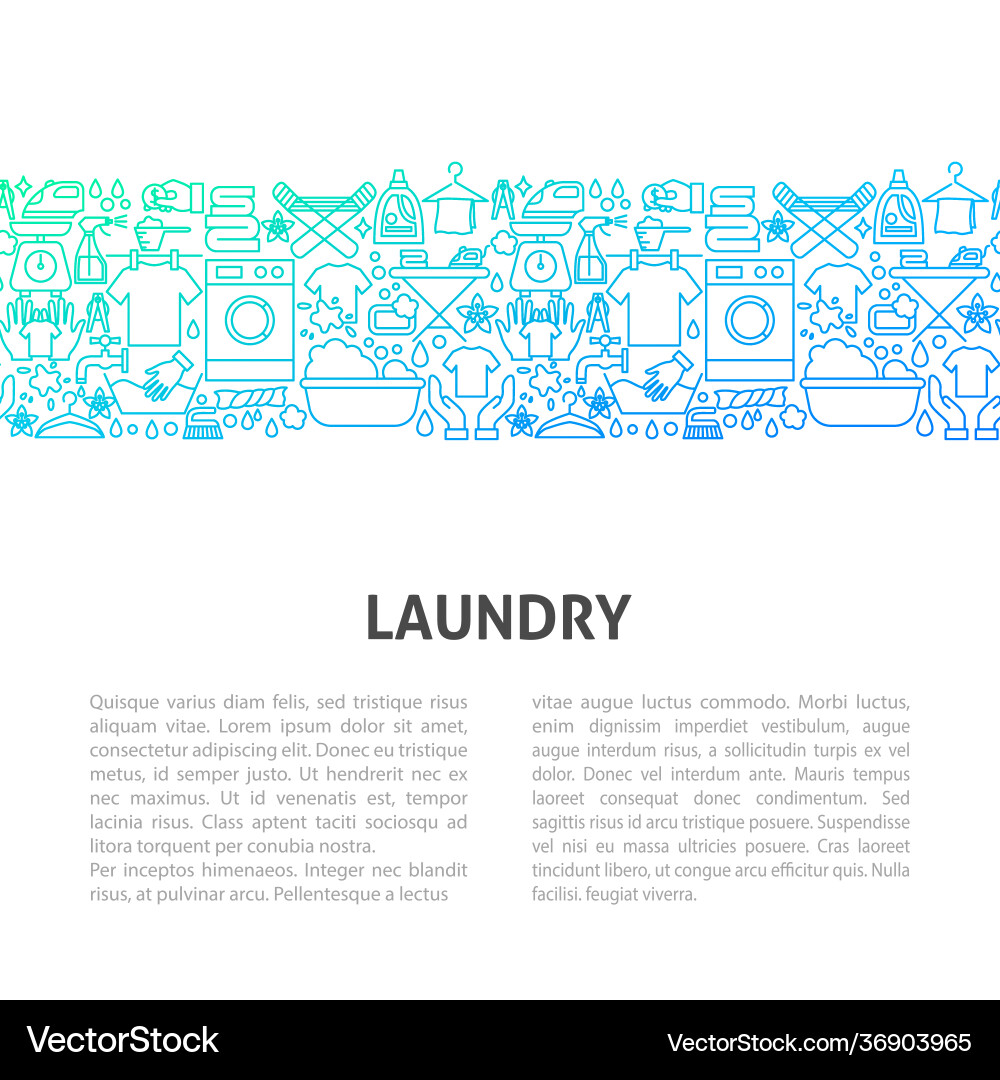 Laundry line template Royalty Free Vector Image